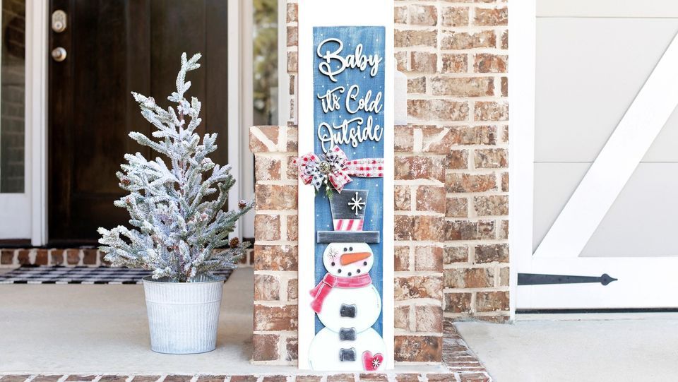 Snowman Porch Leaner Craft Night, Primitive Chick Antiques, Clever, 14 ...