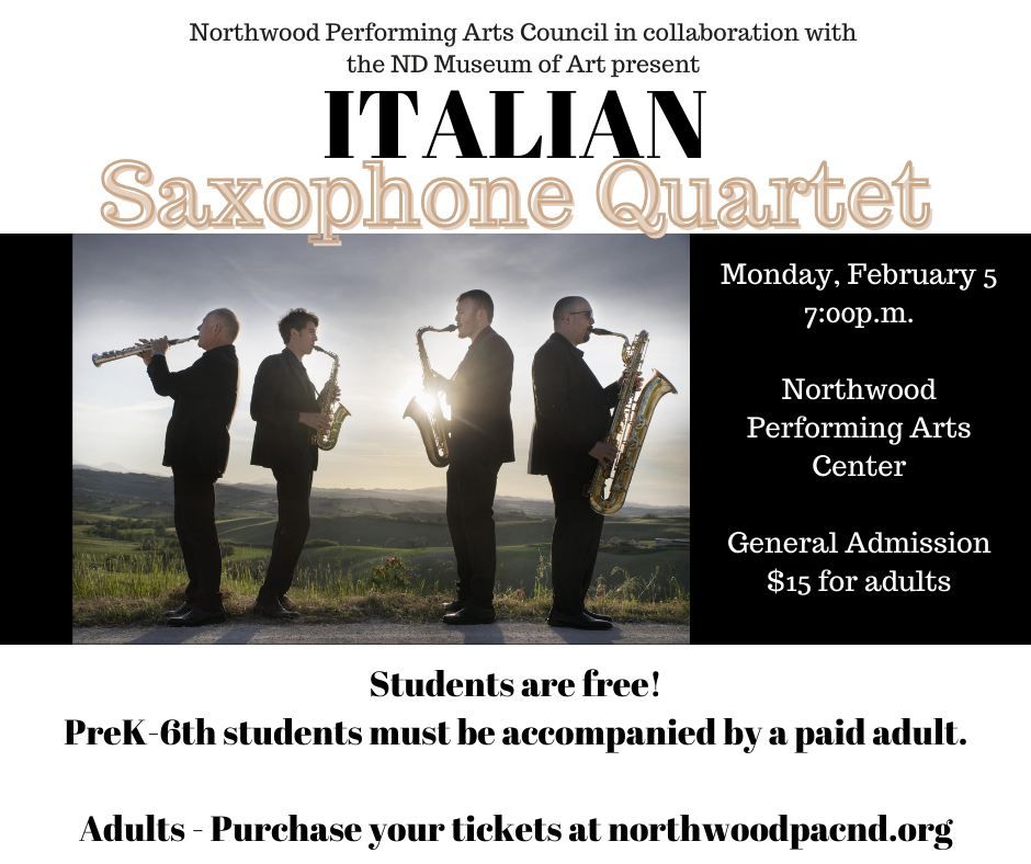 Italian Saxophone Quartet, Darien Lake Performing Arts Center, Darien ...