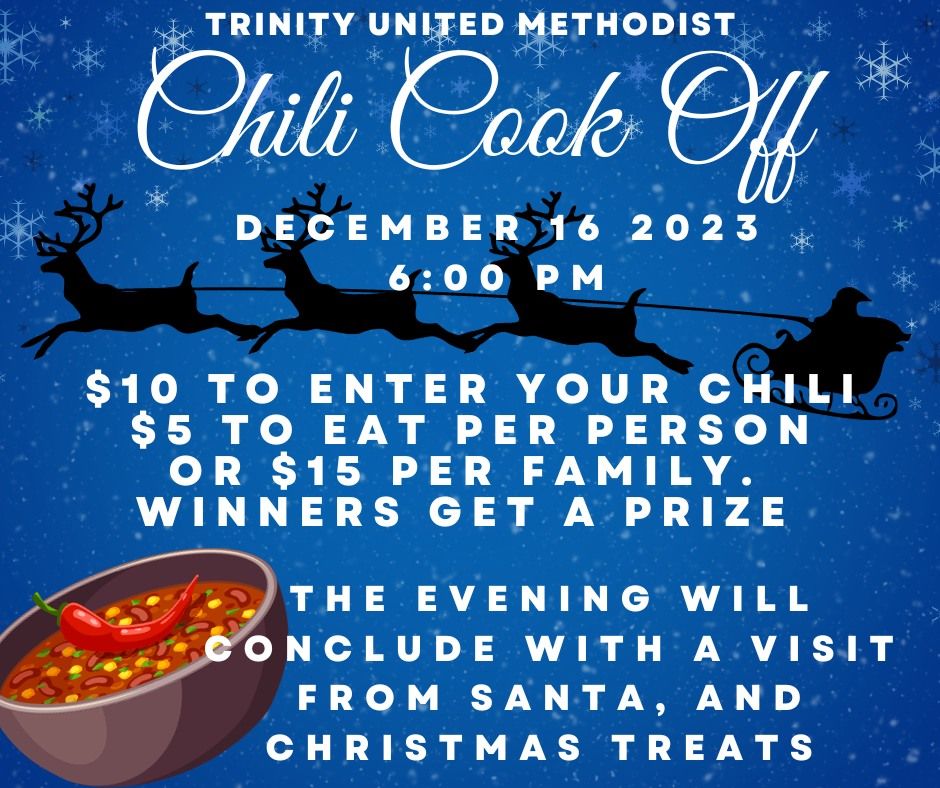 Second Annual Chili Cook Off with Santa, Trinity UMC Plymouth, December ...