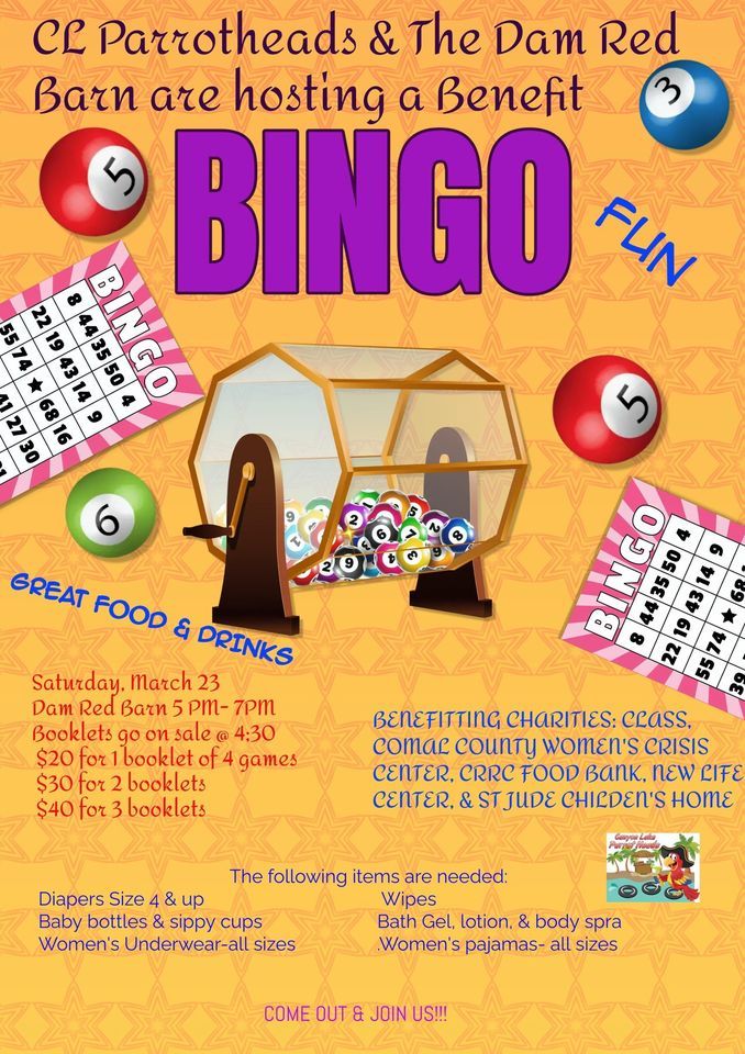 Bingo Night Hosted By CL Parrot Heads , 16520 South Access Road, Canyon ...