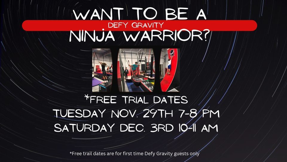 Ninja Free Trial Defy Gravity Roanoke , Defy Gravity Training Center ...