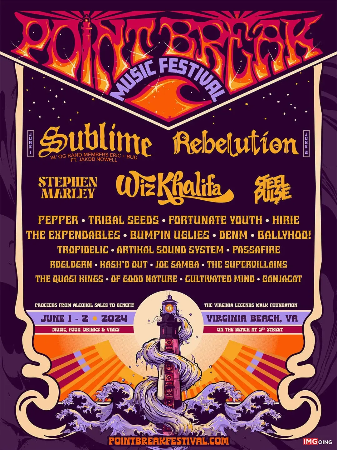 Point Break Music Festival: Sublime Rebelution & Wiz Khalifa - 2 Day ...