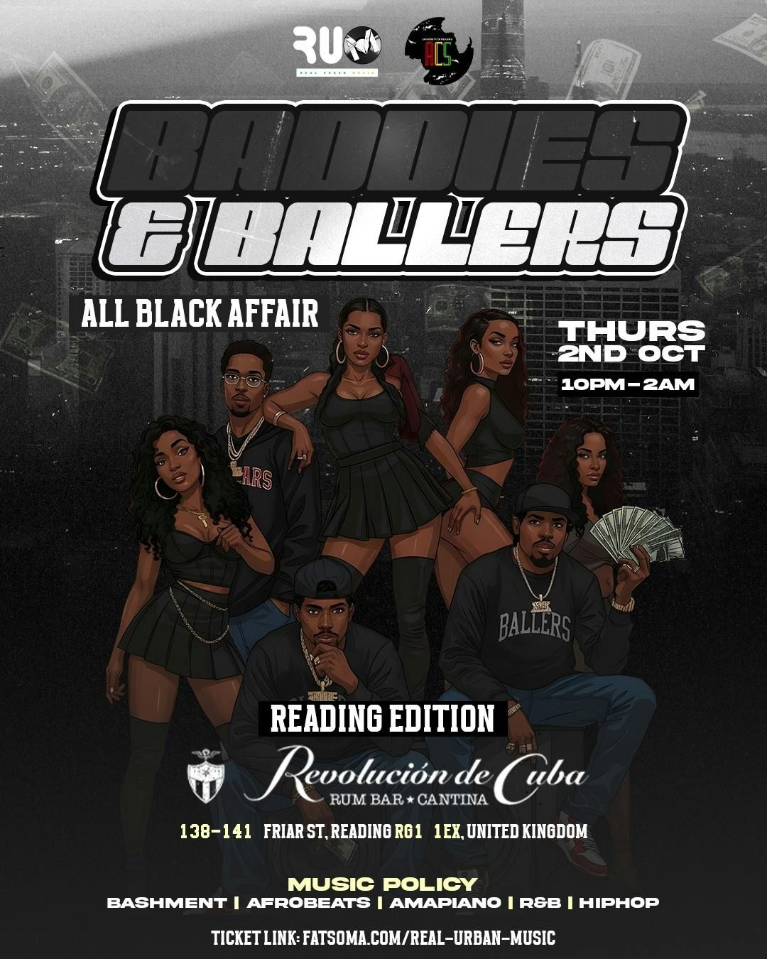 READING BADDIES & BALLERS ALL BLACK AFFAIR, Revolución de Cuba Reading ...