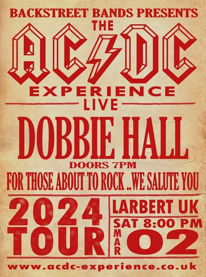 The AC/DC Experience - Dobbie Hall- Larbert, Dobbie Hall Labert ...