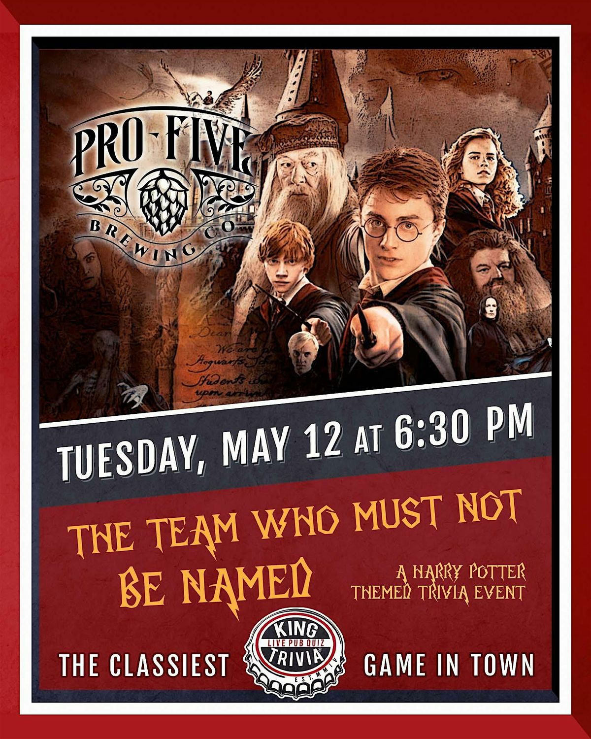 Harry Potter Trivia Night at Pro Five Brewing, Pro-Five Brewing Company ...