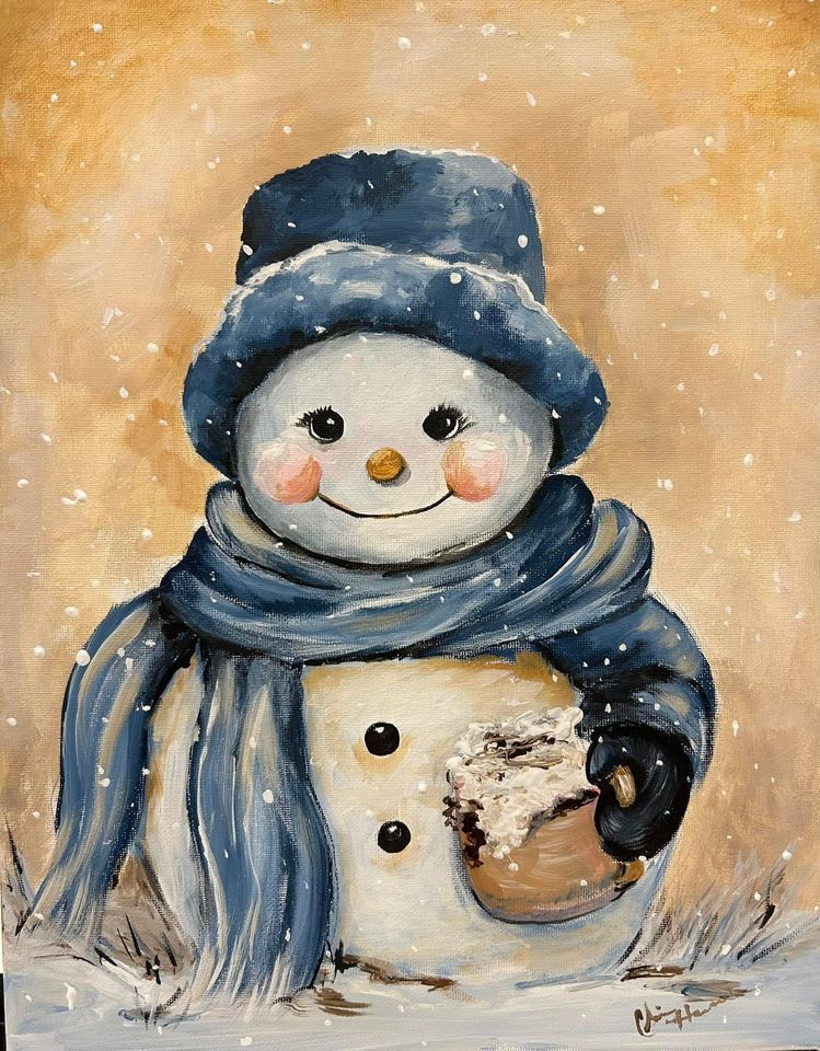 Paint & Sip Hot Chocolate Snowman or Winter Deer, Wild Goose Saloon ...