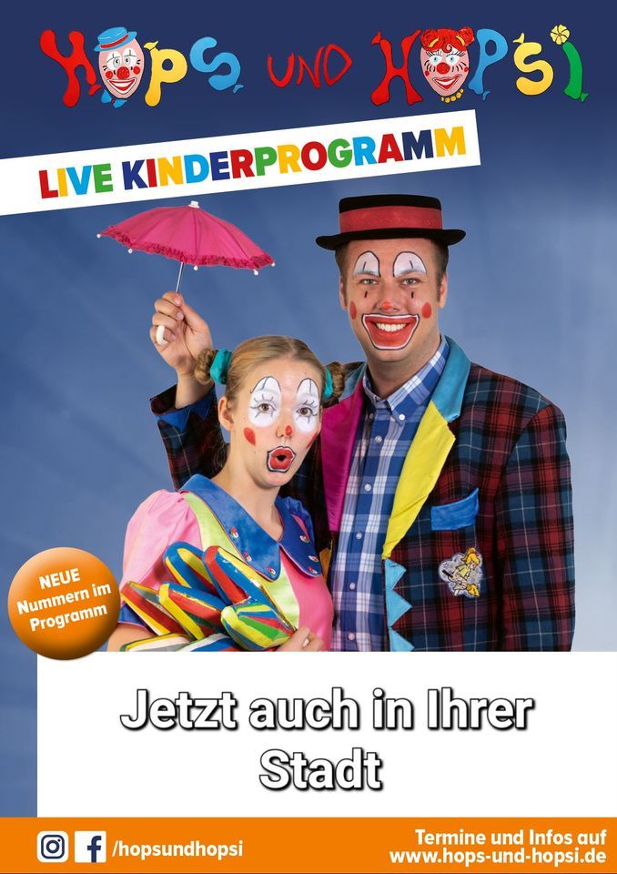 Clown Hops und Hopsi Kinderprogramm:Jubiläumsshow, Theater Schiefe ...