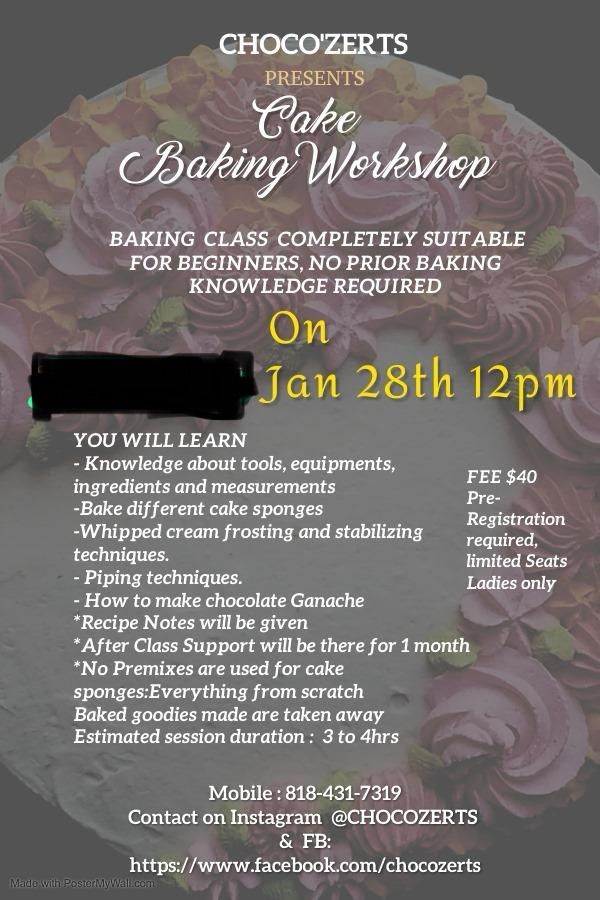 Beginner baking workshop , 7th Ave and Southern, Phoenix, January 28 ...