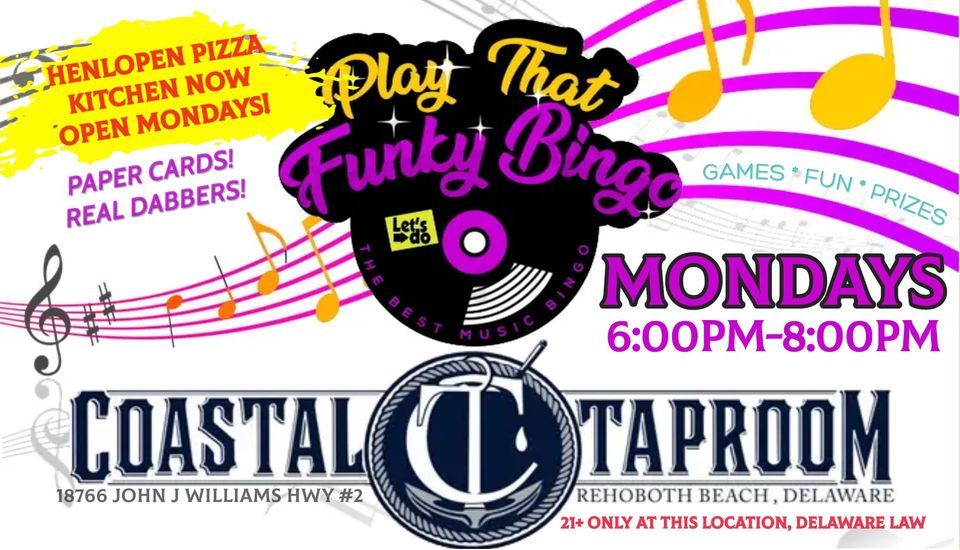 Play That Funky Bingo at Coastal Taproom Rehoboth, Coastal Taproom ...