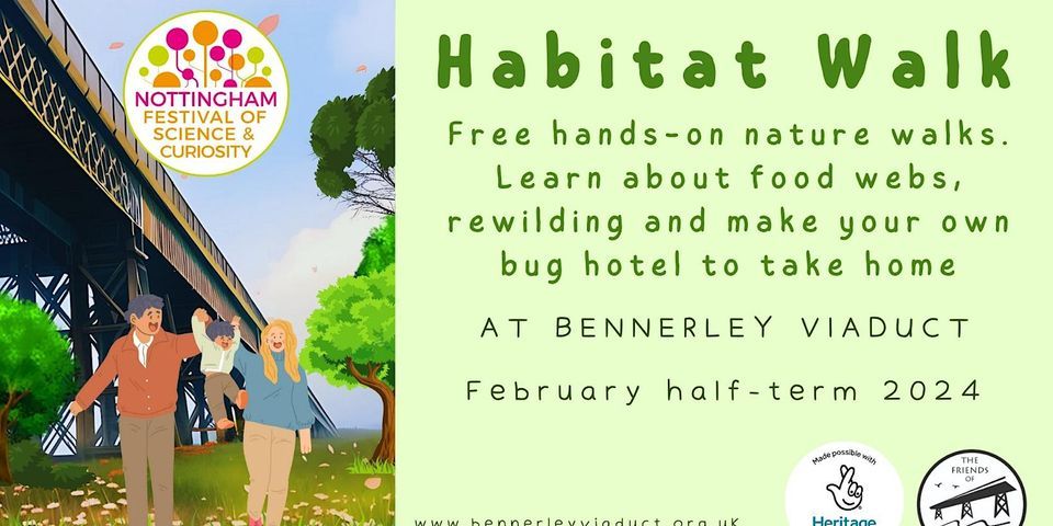 Habitats Walk: Hands-on nature walk at Bennerley Viaduct, Awsworth Road ...