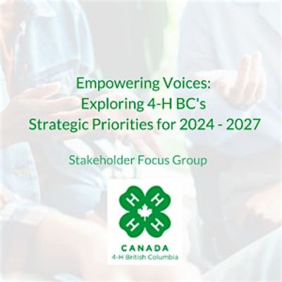Discover 4-H British Columbia and HIP Strategic Consulting Events ...