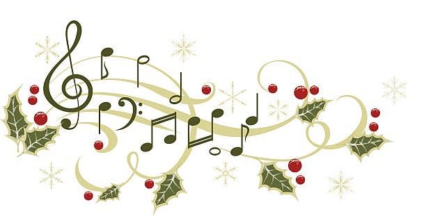 Christmas Music Notes Clipart
