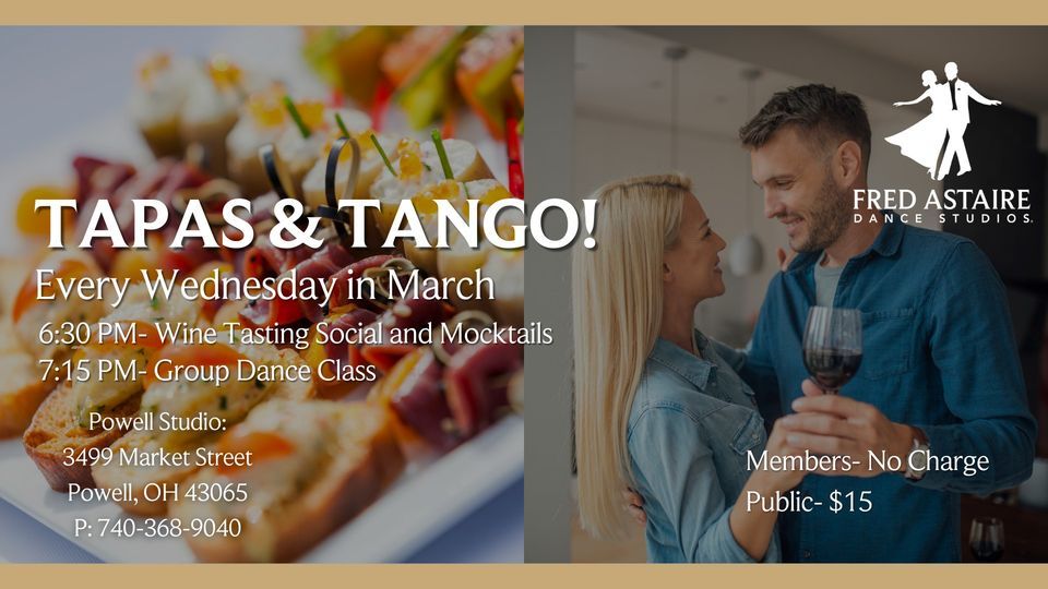 Tapas & Tango Social Mixer, Fred Astaire Dance Studios - Powell, 13 ...