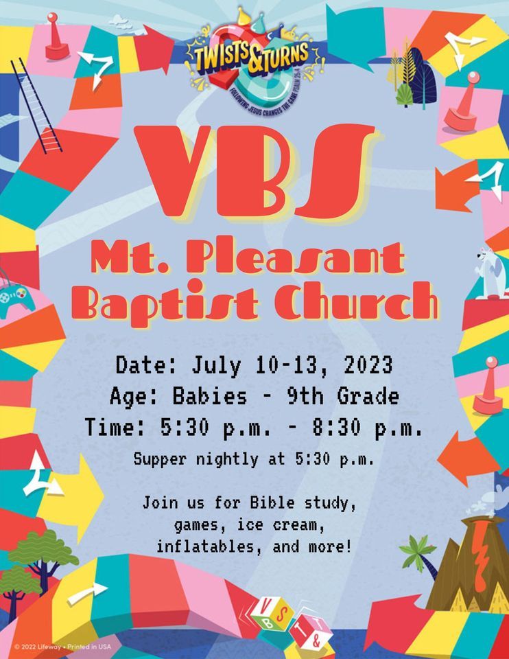 VBS at Mt. Pleasant!, Mt. Pleasant Baptist Church, Nesmith, Alabama ...