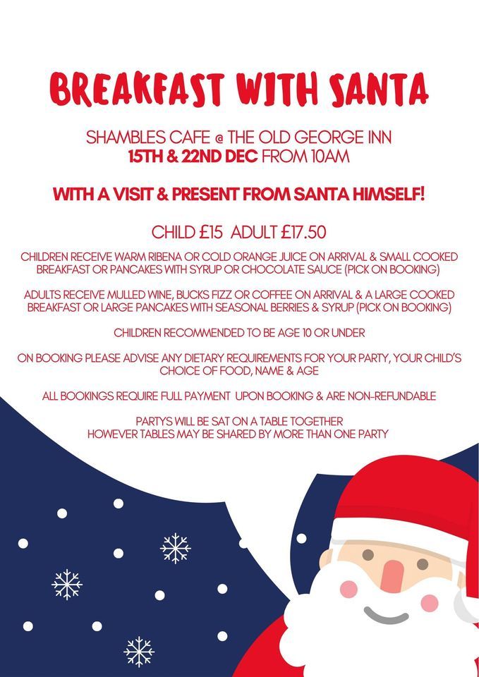 Breakfast with Santa, The Old George Inn, Shambles Café & Events, Goole ...