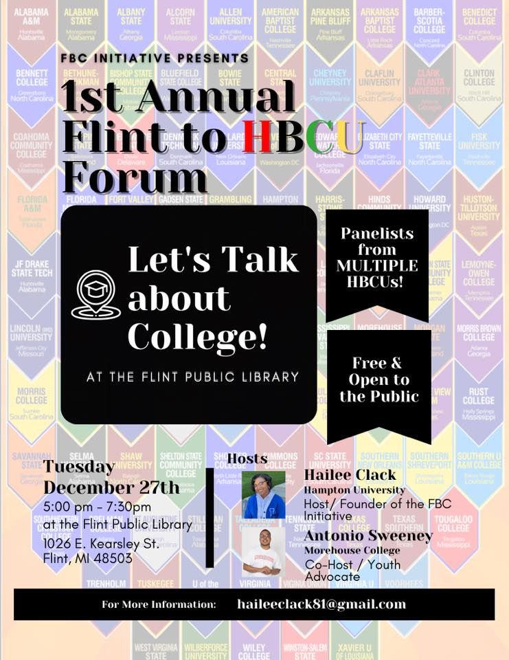 FBC Initiative 1st Annual Flint to HBCU Forum, Flint Public Library ...