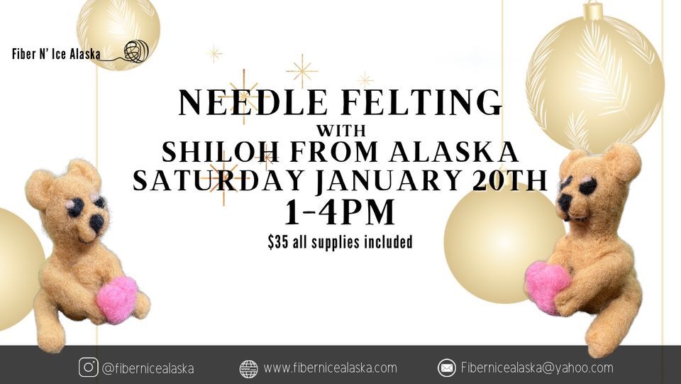 Needle Felting Valentines Teddy Bears with Shiloh From Alaska, Fiber N ...