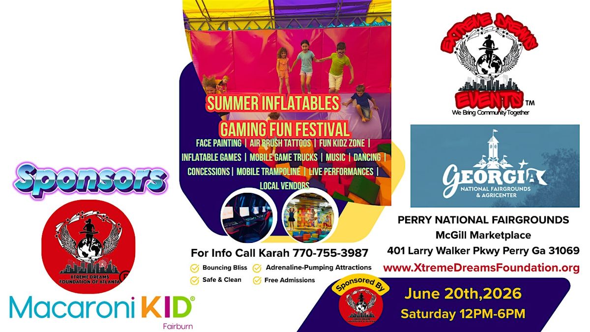 Summer Inflatables Gaming Fun Festival, 401 Larry Walker Pkwy, Perry ...