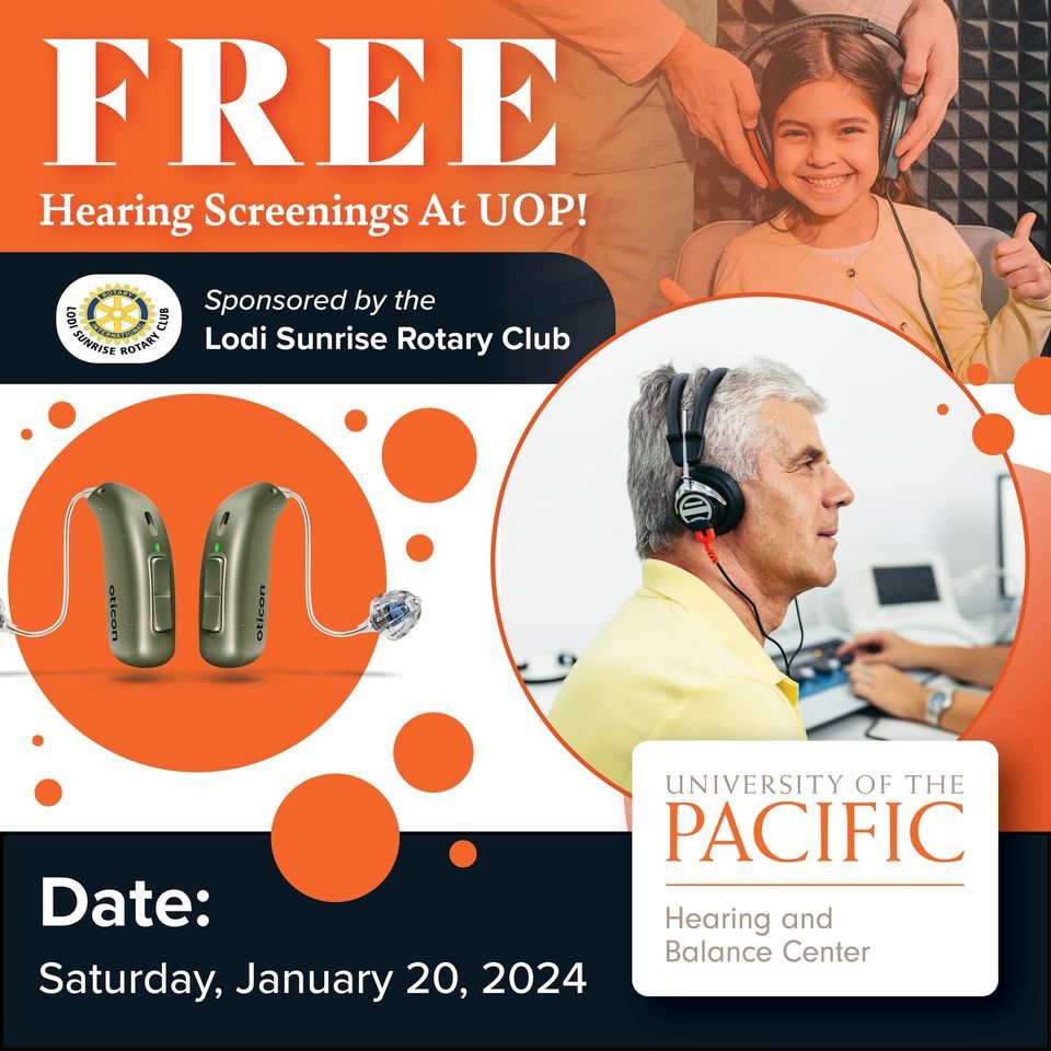 FREE Hearing Screening at UOP, 757 Brookside Rd, Stockton, CA 95207 ...