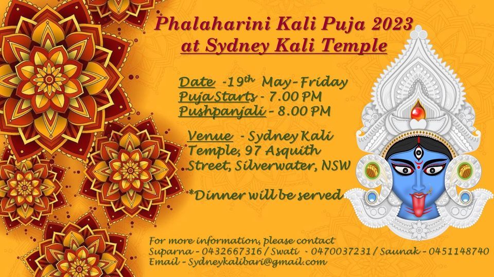 Phalaharini Kali Puja 2023 at Sydney Kali Temple , Sydney Kali Temple ...