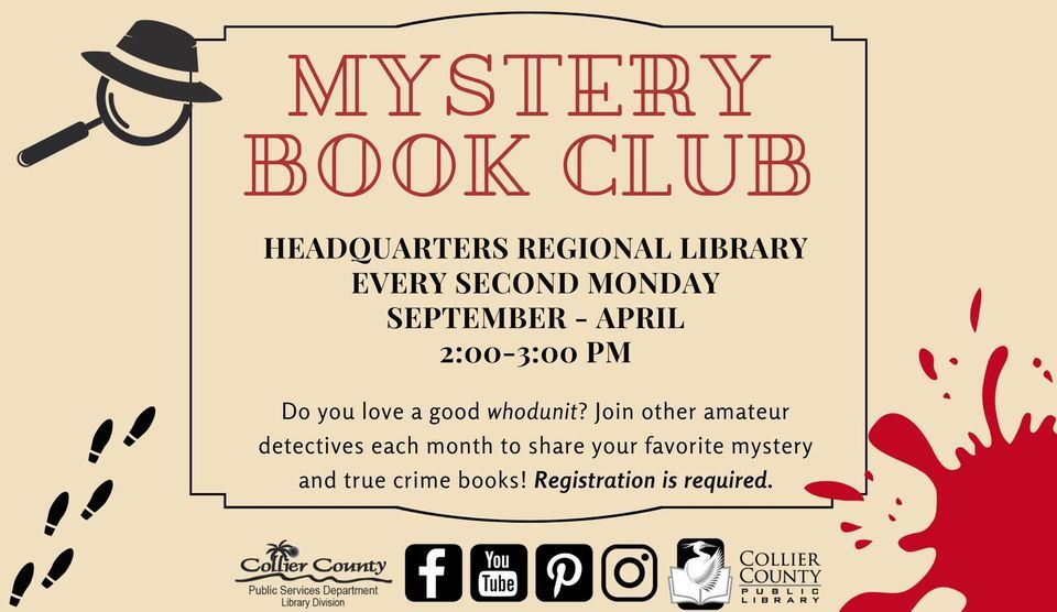 Mystery Book Club at Headquarters Regional Library, Collier County ...