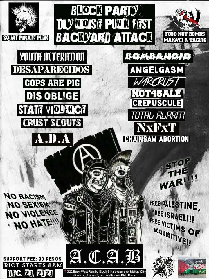 DIY Noise Punk Fest Backyard Attack, West Rembo Makati City, 23 ...