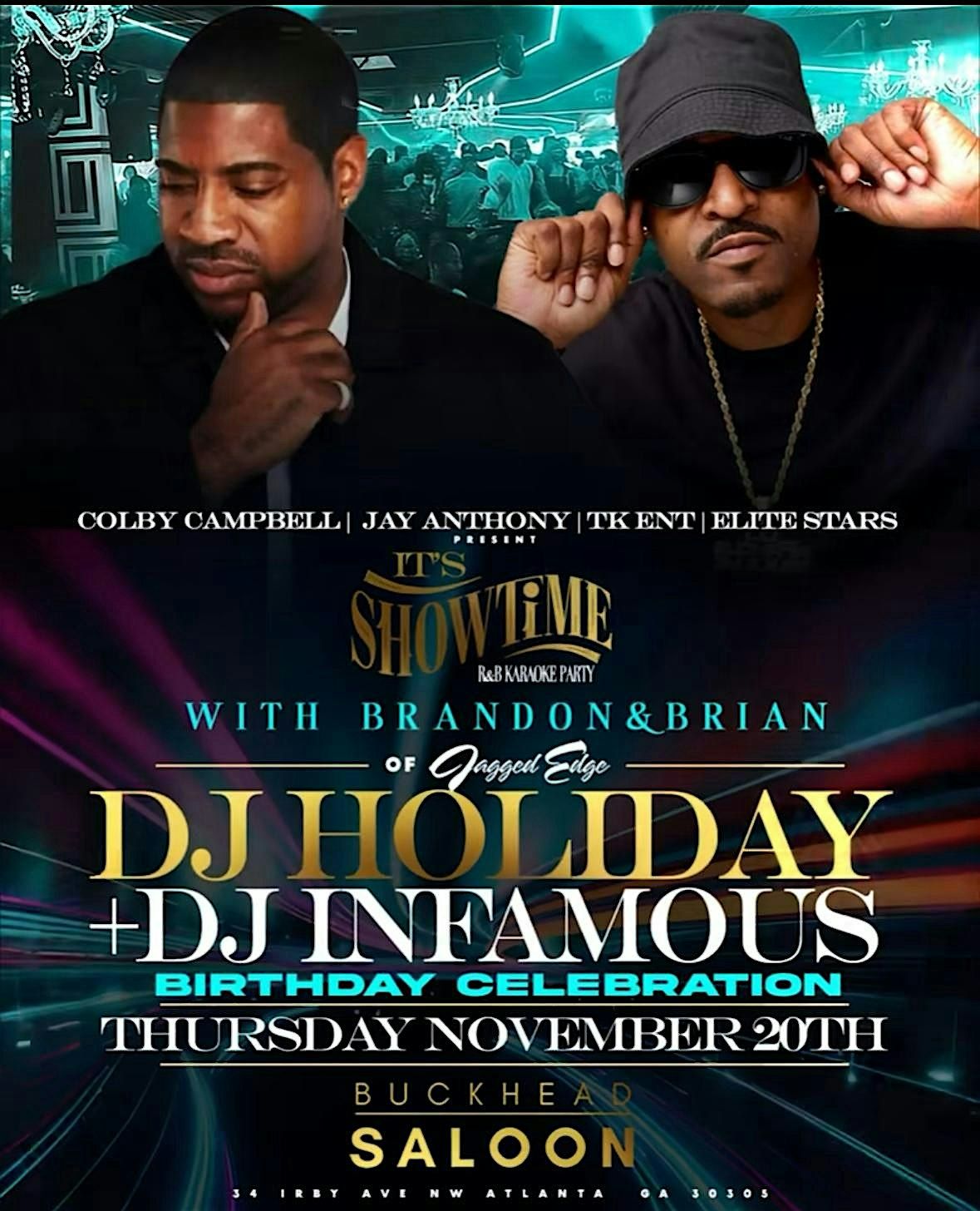 DJ Holiday and DJ Infamous Birthday Party Thursday at Buckhead Saloon ...
