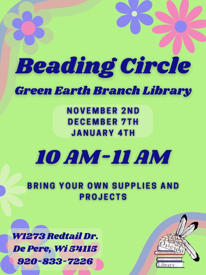 Beading Circle, Green Earth Branch Library, De Pere, January 4 2024 ...