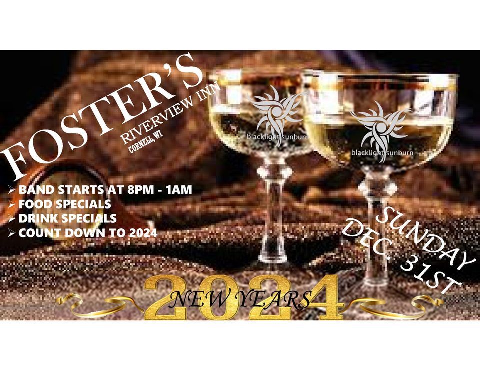 FOSTERs Riverview Inn New Years 2024 and blacklight sunburn, Foster's ...