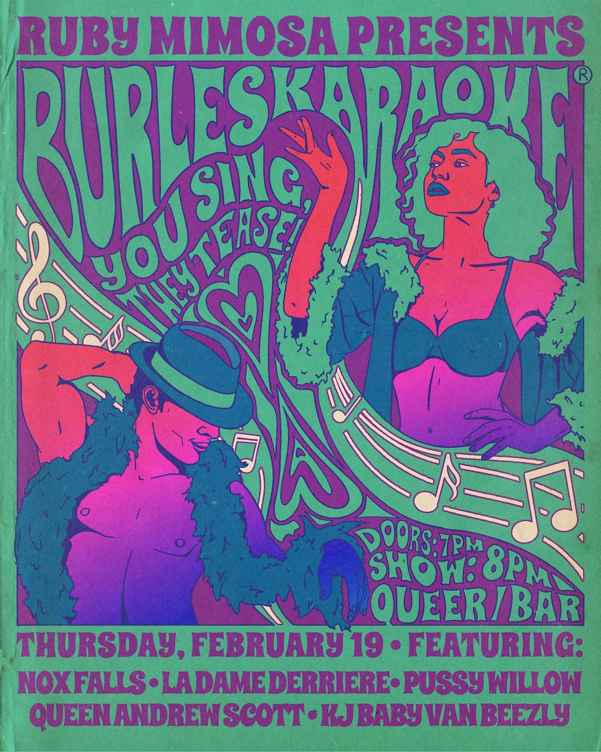 BurlesKARAOKE - You Sing, They Tease!, Queer Bar, Seattle, 19 February ...