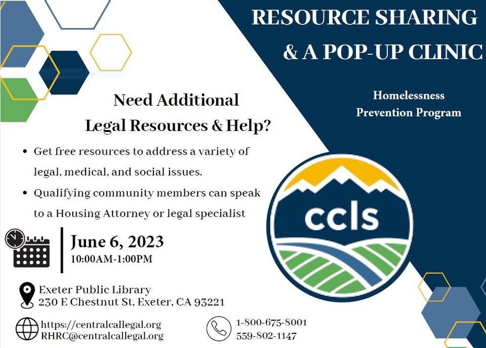 CCLS - Resource Sharing & a Pop-Up Clinic , Exeter Branch Library, 6 ...