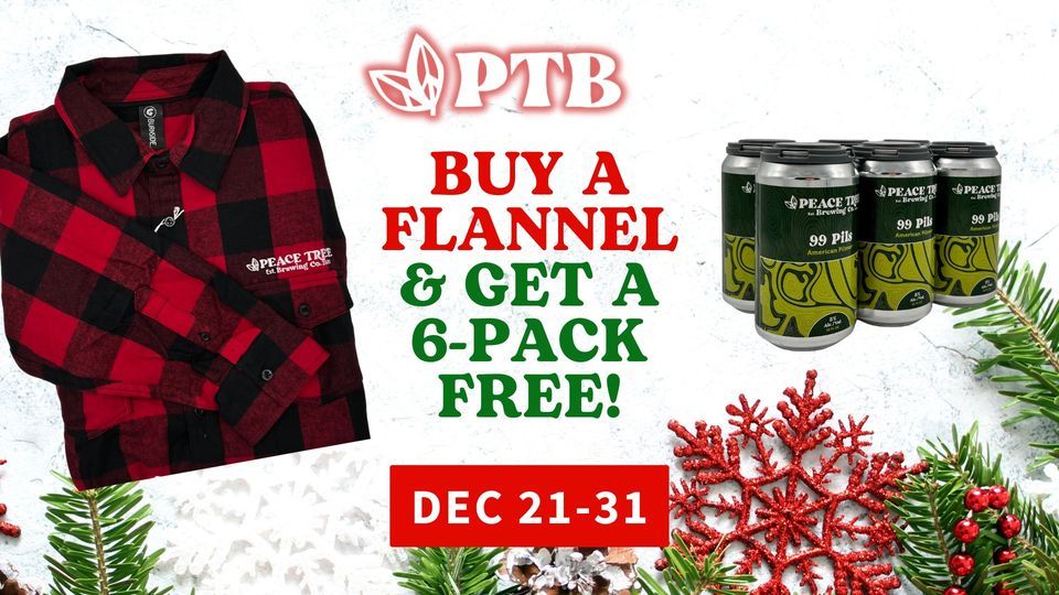 Buy a Flannel, Get a 6-Pack Free, Peace Tree - Des Moines Branch, 24 ...