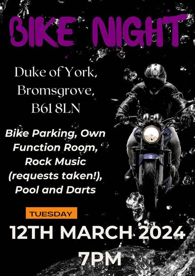 Bike Night at The Duke of York, The Duke of York Bromsgrove, March 12 ...