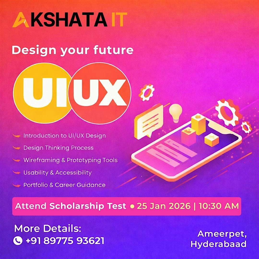 Ui/Ux Design Course Scholarship Test, Quality Thought - Software ...