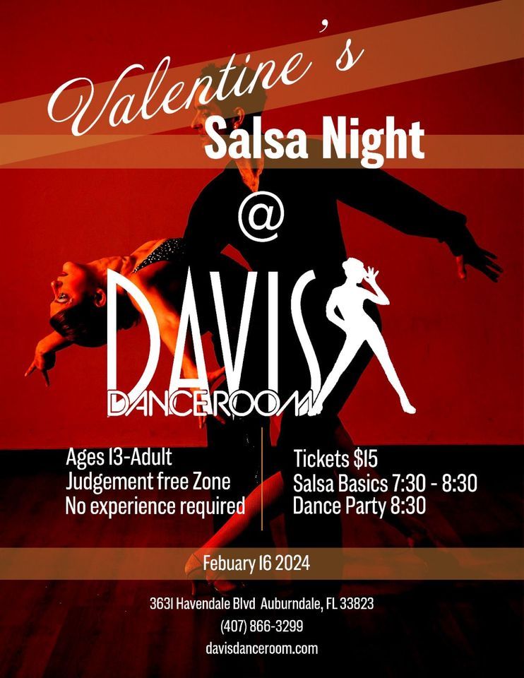 Valentine’s Salsa Night, Davis Dance Room, Auburndale, February 16 2024 ...