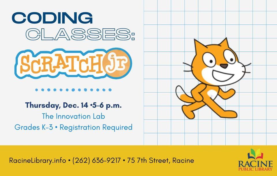 Coding Classes Scratch Jr Racine Public Library 14 December 2023 