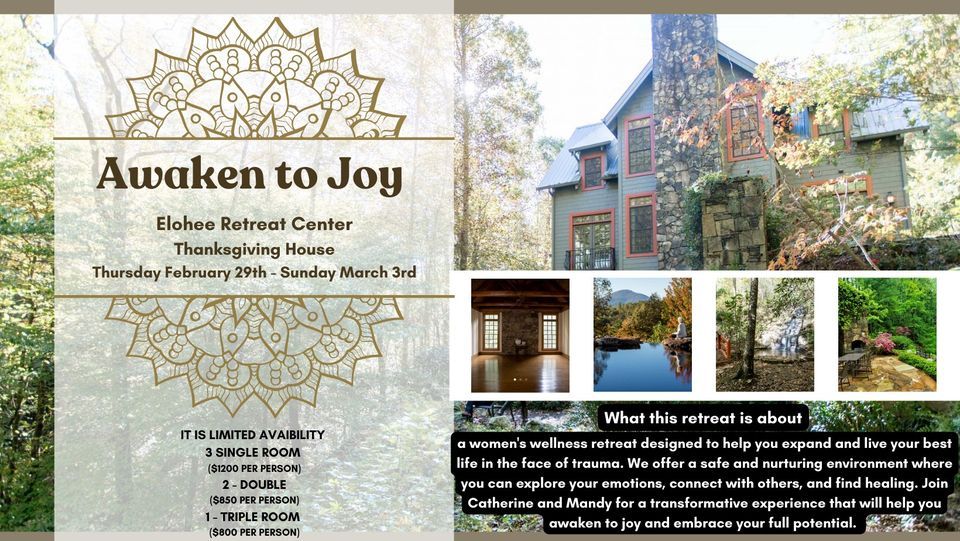 Awaken to Joy - Elohee Yoga Retreat, Elohee, Sautee Nacoochee, 29 ...