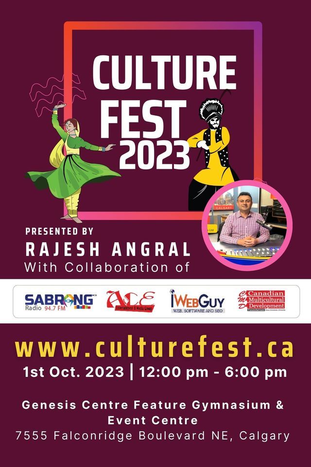 CULTUREFEST 2023, Genesis Centre, Calgary, 1 October 2023 | AllEvents.in