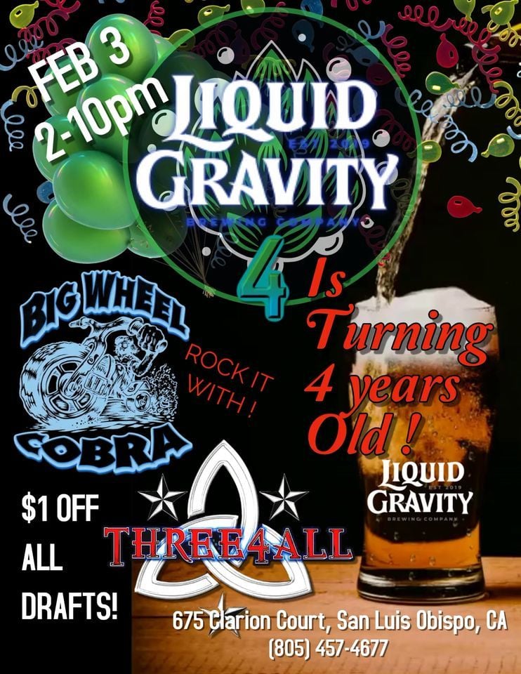 LIQUID GRAVITYS 4 YEAR ANNIVERSARY w BIG WHEEL COBRA AND THREE4ALL ...