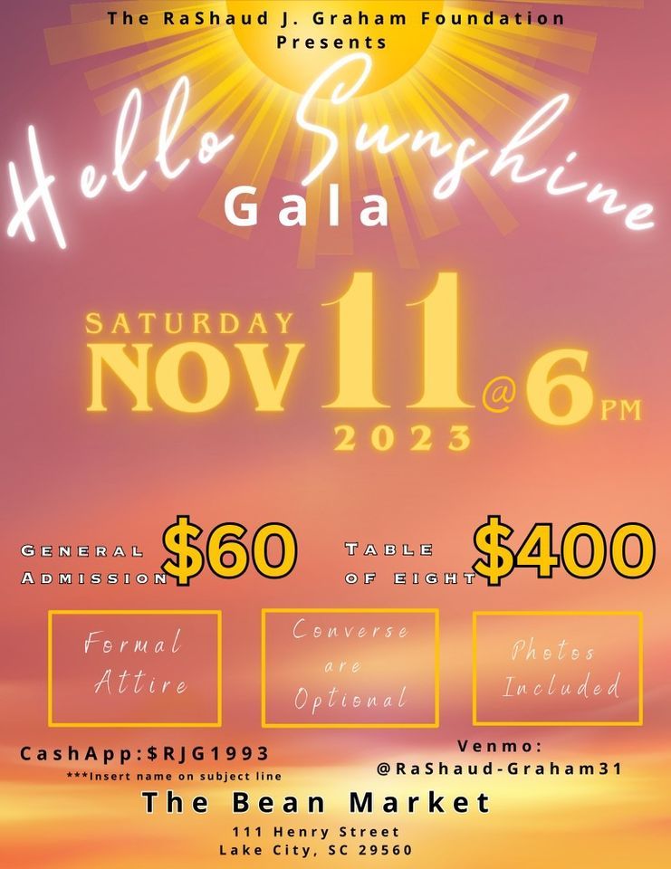 Hello Sunshine Gala, The Bean Market, Lake City, 11 November 2023 ...