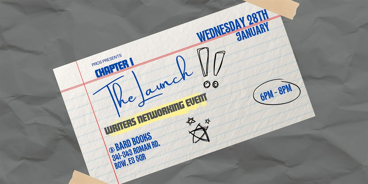 Pros Network Chapter 1: The Launch, Bàrd Books, London, 28 January 2026 ...