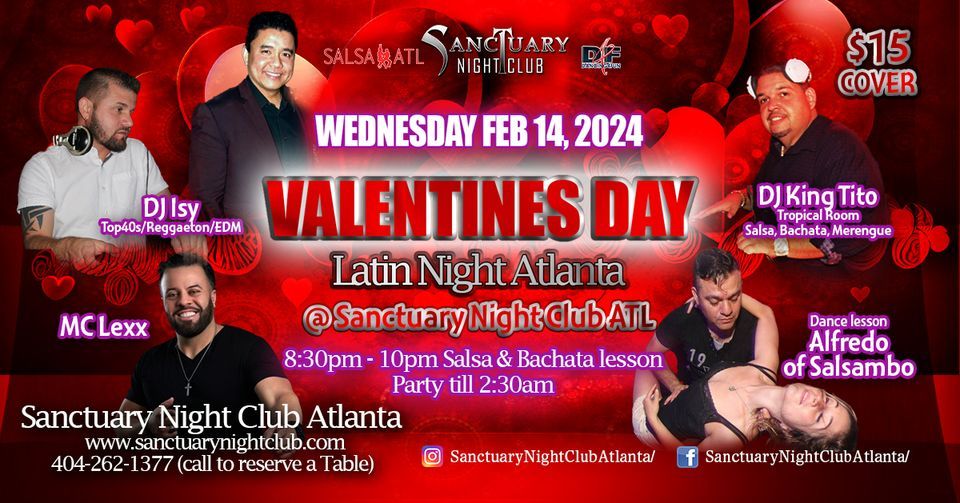 Atlanta Valentines Day Latin Night @ Sanctuary Night Club - Bonus ...