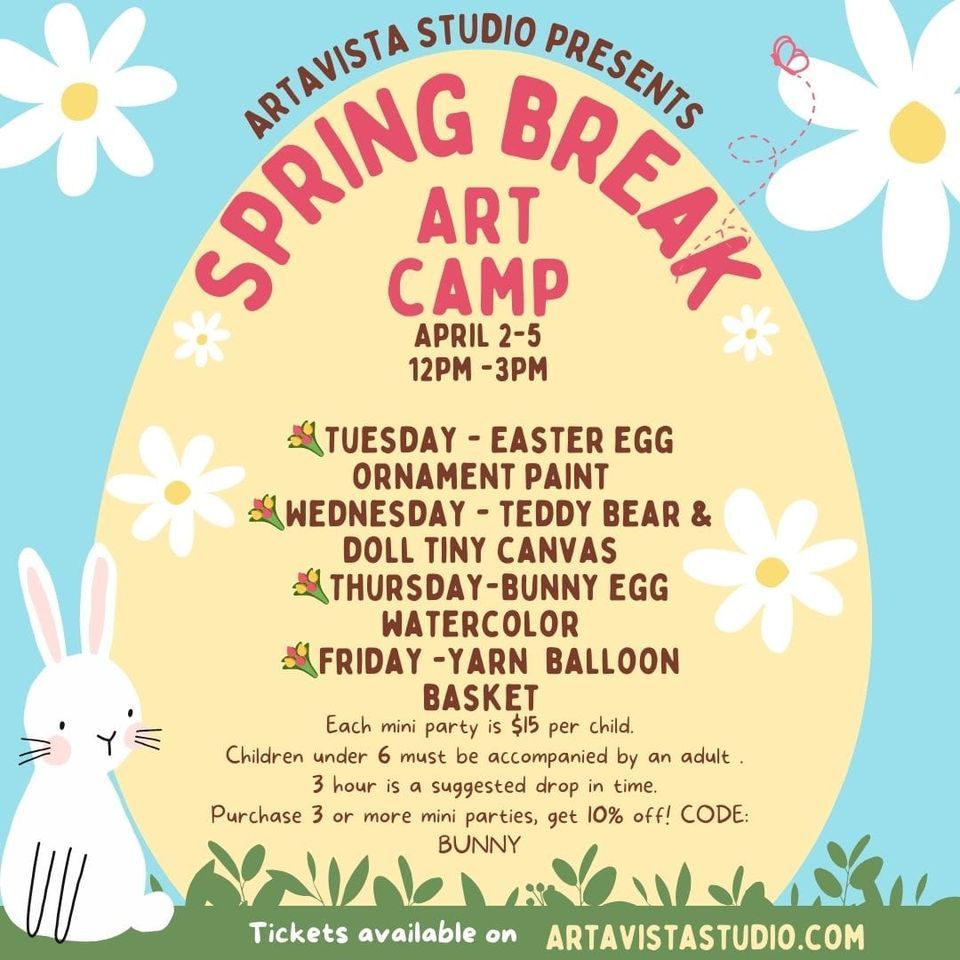 Spring Break Art Camp at Artavista!, Artavista Studio, Altavista, April ...
