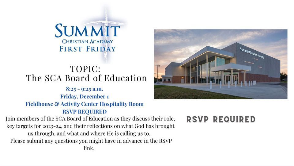 SCA December First Friday, Summit Christian Academy, Pleasant Hill, 1 ...