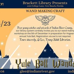 Yule Ball Wands- Wand MAking Craft, Brackett Library at IRSC, Vero ...