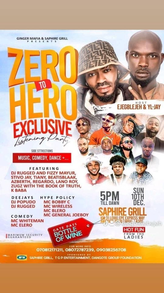 Zero to hero exclusive listen party , December 10 2023 | Online Event ...