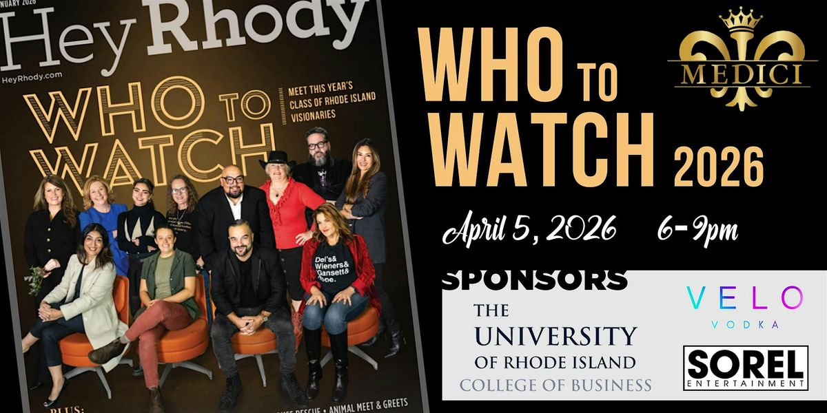 Who to Watch 2026, Medici Lounge, Providence, 15 April 2026 | AllEvents