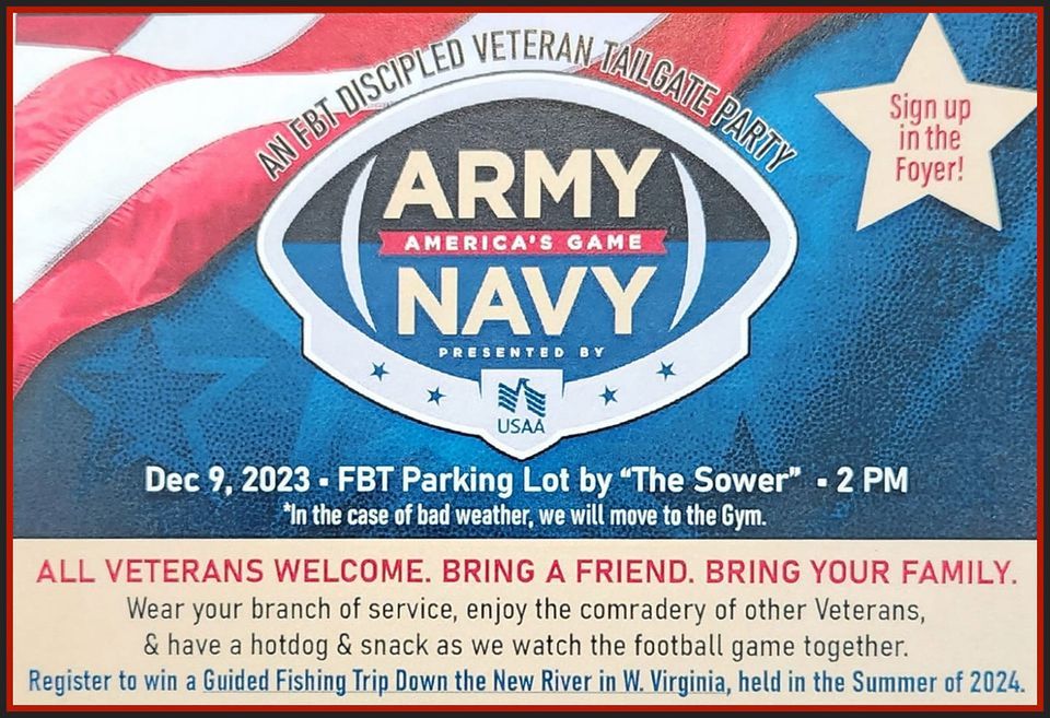 Army Navy Game Tailgate, Florence Baptist Temple, 9 December 2023 ...