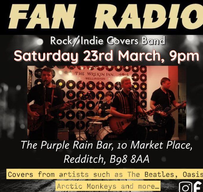 FAN RADIO @ The Purple Rain Bar Redditch, 10 Market Place Redditch ...