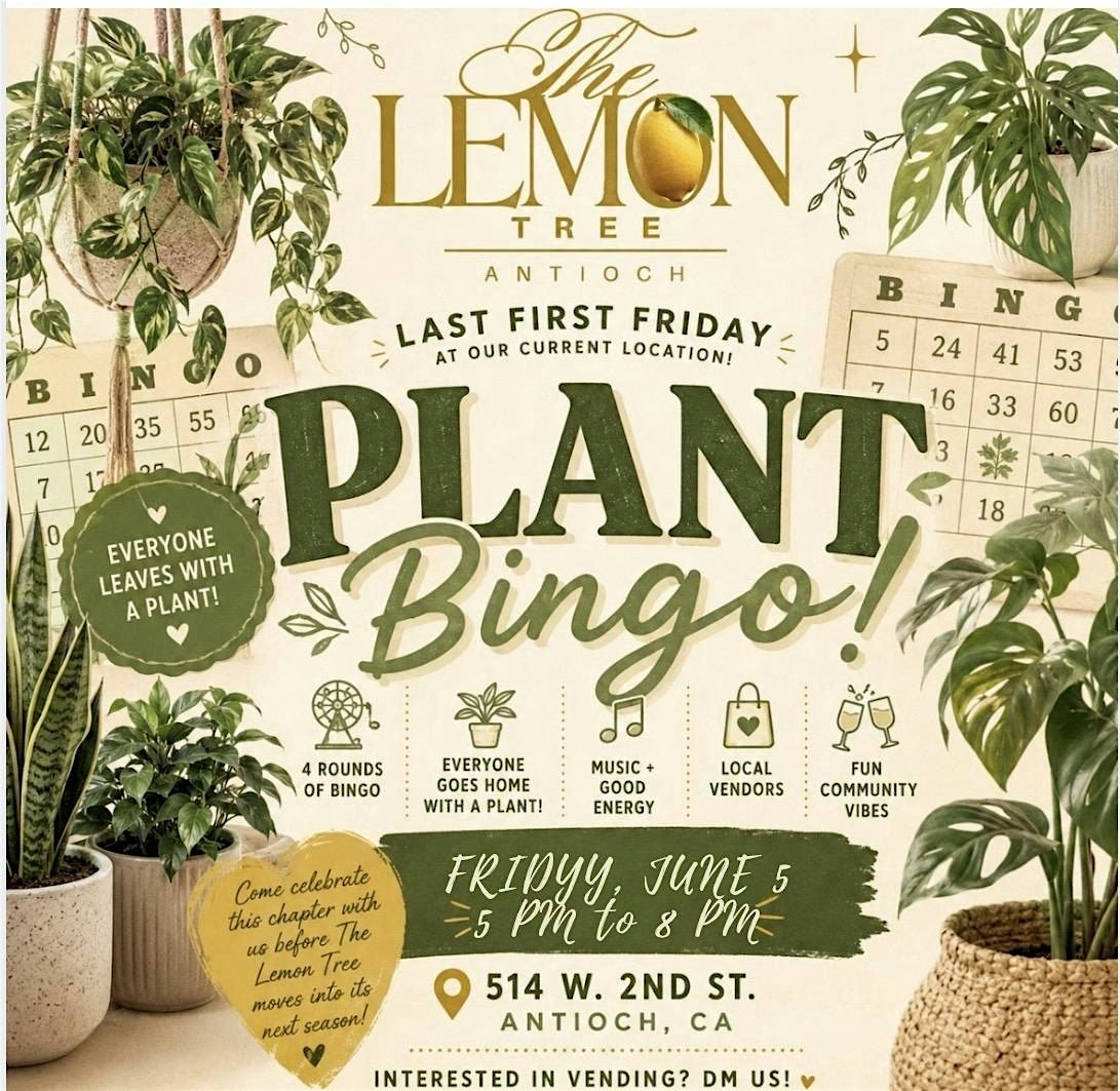 Plant Bingo at The Lemon Tree, 514 W 2nd St, Antioch, 4 July 2026 ...